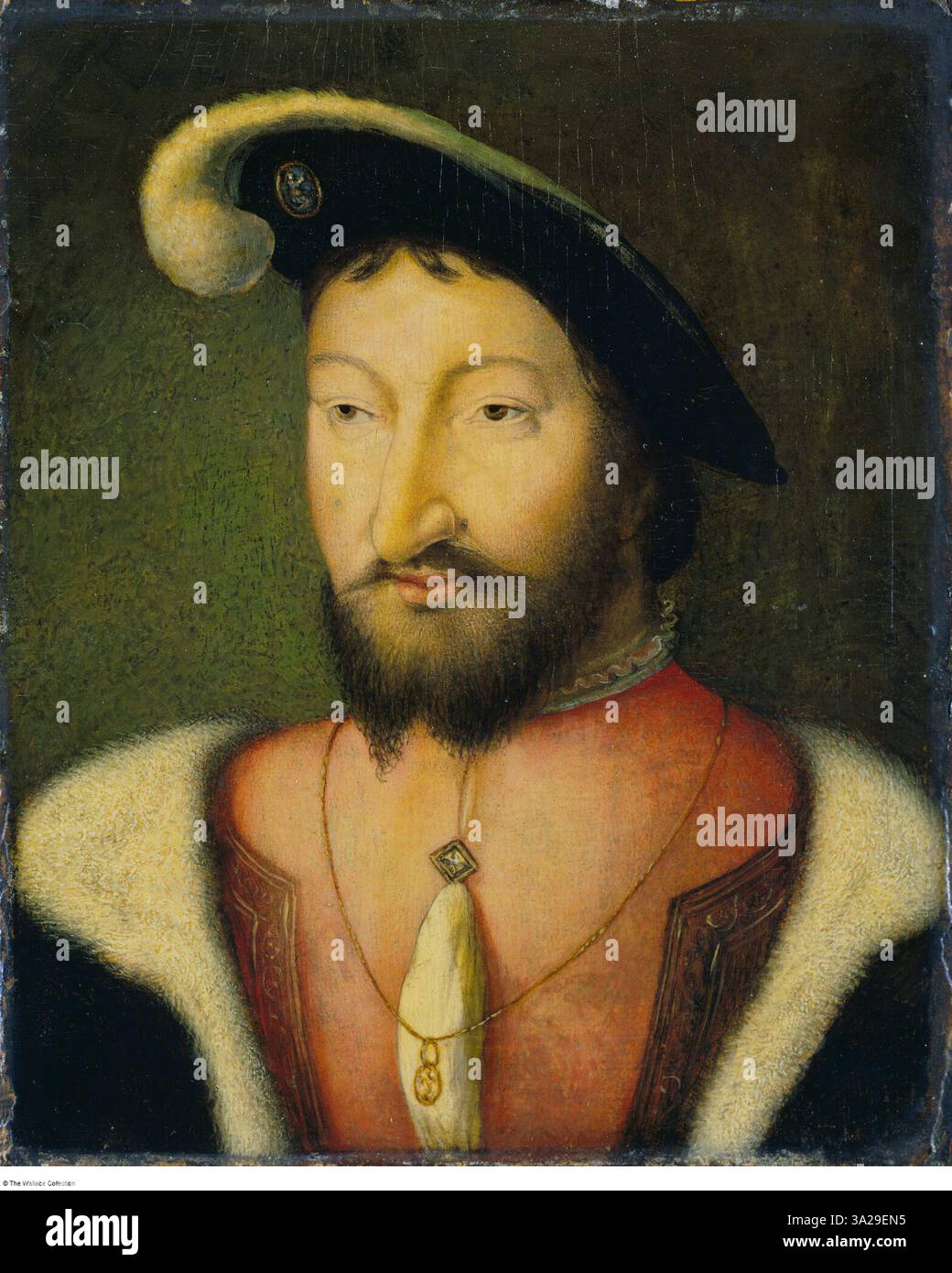 This portrait of King François I, created between 1540 and 1560 ...
