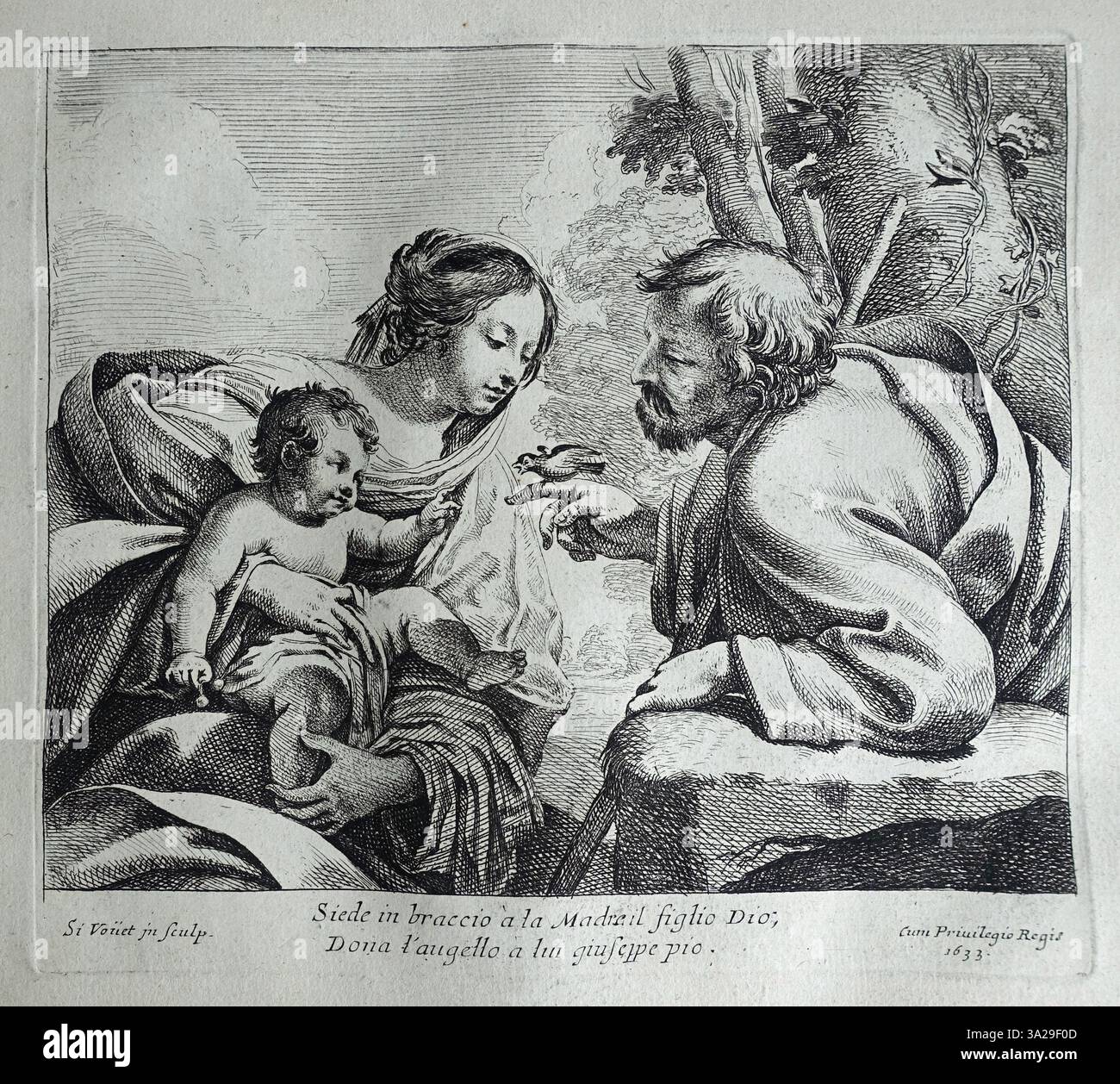 This half-length depiction of the Holy Family by Simon Vouet shows the ...