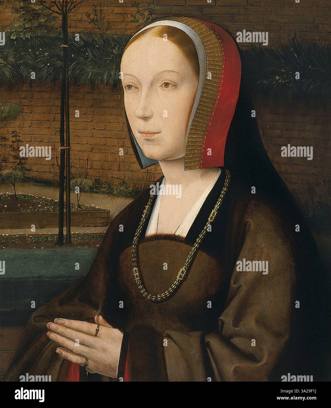 This circa 1505 portrait by Jan Provoost shows a female donor with her ...
