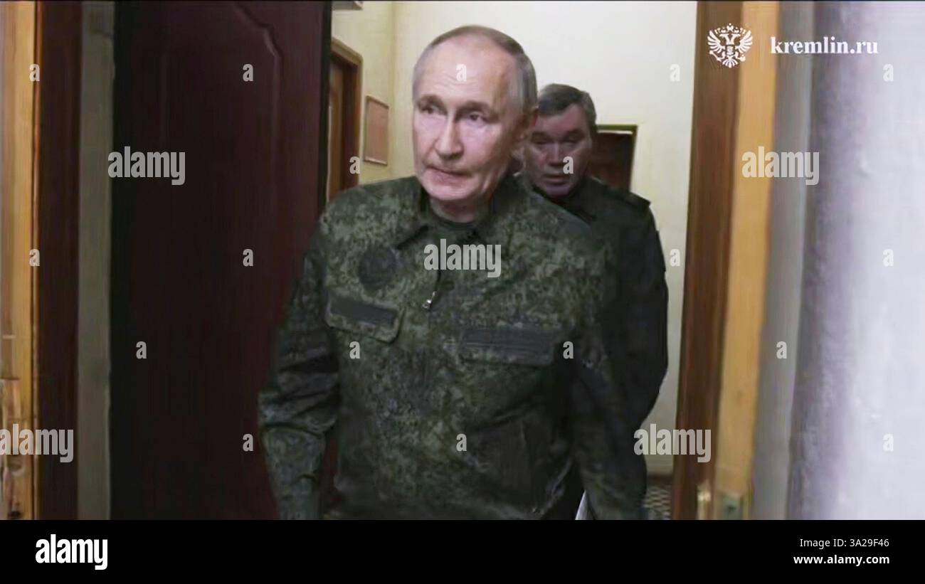 In this image made from video released by the Russian Presidential ...