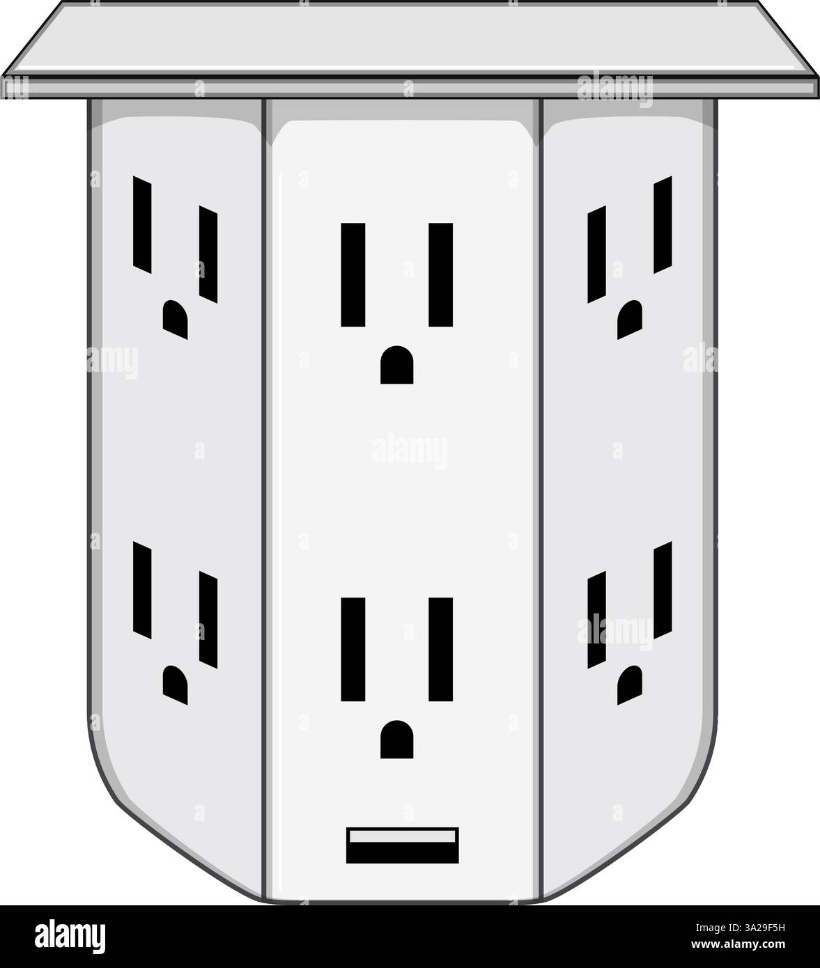 surge power strip smart cartoon vector illustration Stock Vector Image ...
