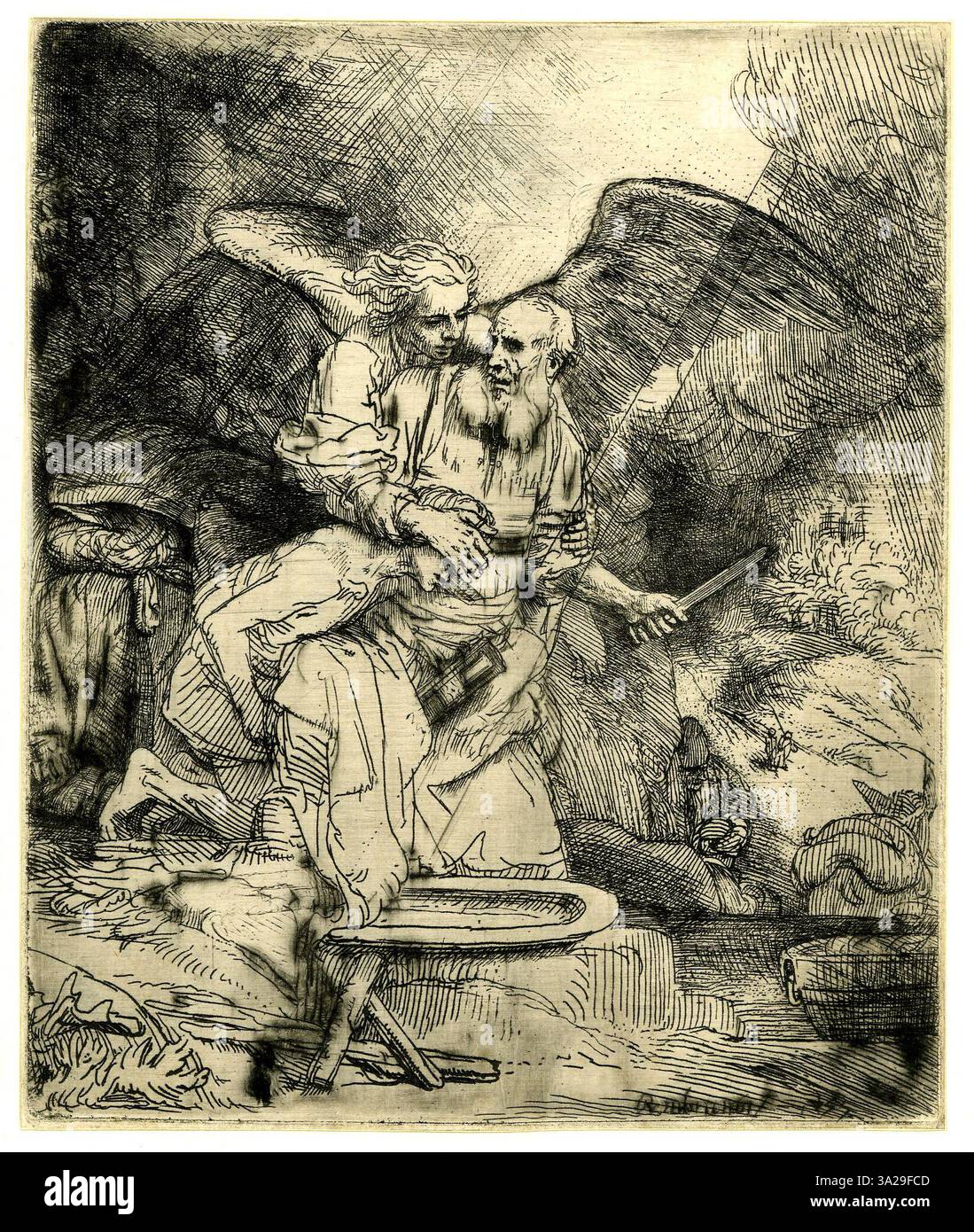 This etching by Rembrandt showcases the subject’s emotional depth ...