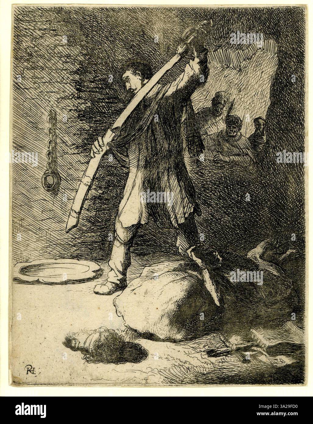 An etching by Rembrandt showcasing the artist’s exceptional ability to ...