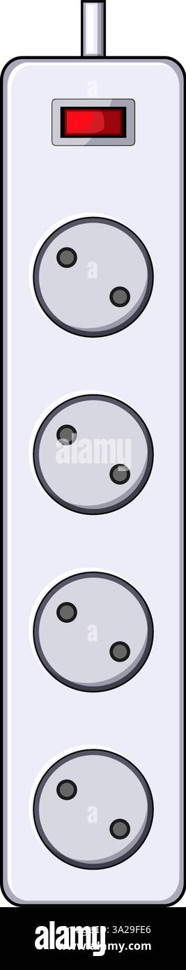 outlet power strip smart cartoon vector illustration Stock Vector Image ...