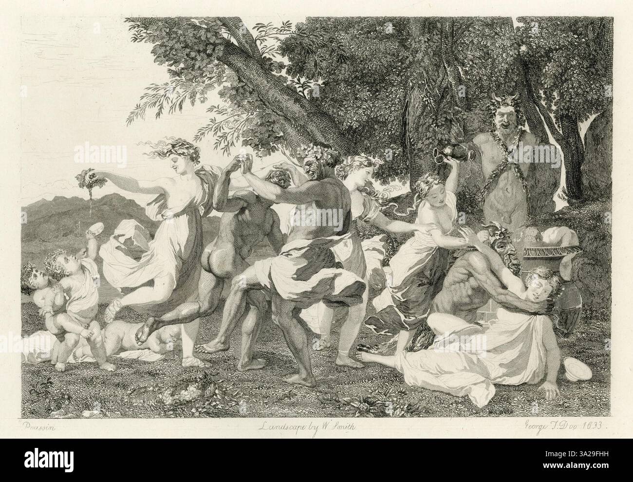 George Thomas Doo’s 1852 engraving, influenced by Poussin, depicts a ...