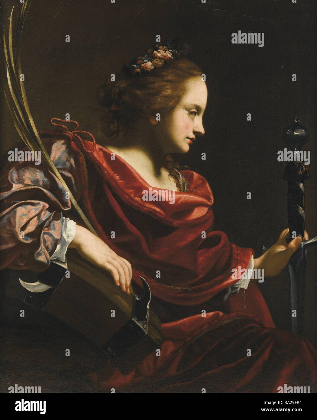 Saint Catherine of Alexandria is depicted in this work, showcasing her ...