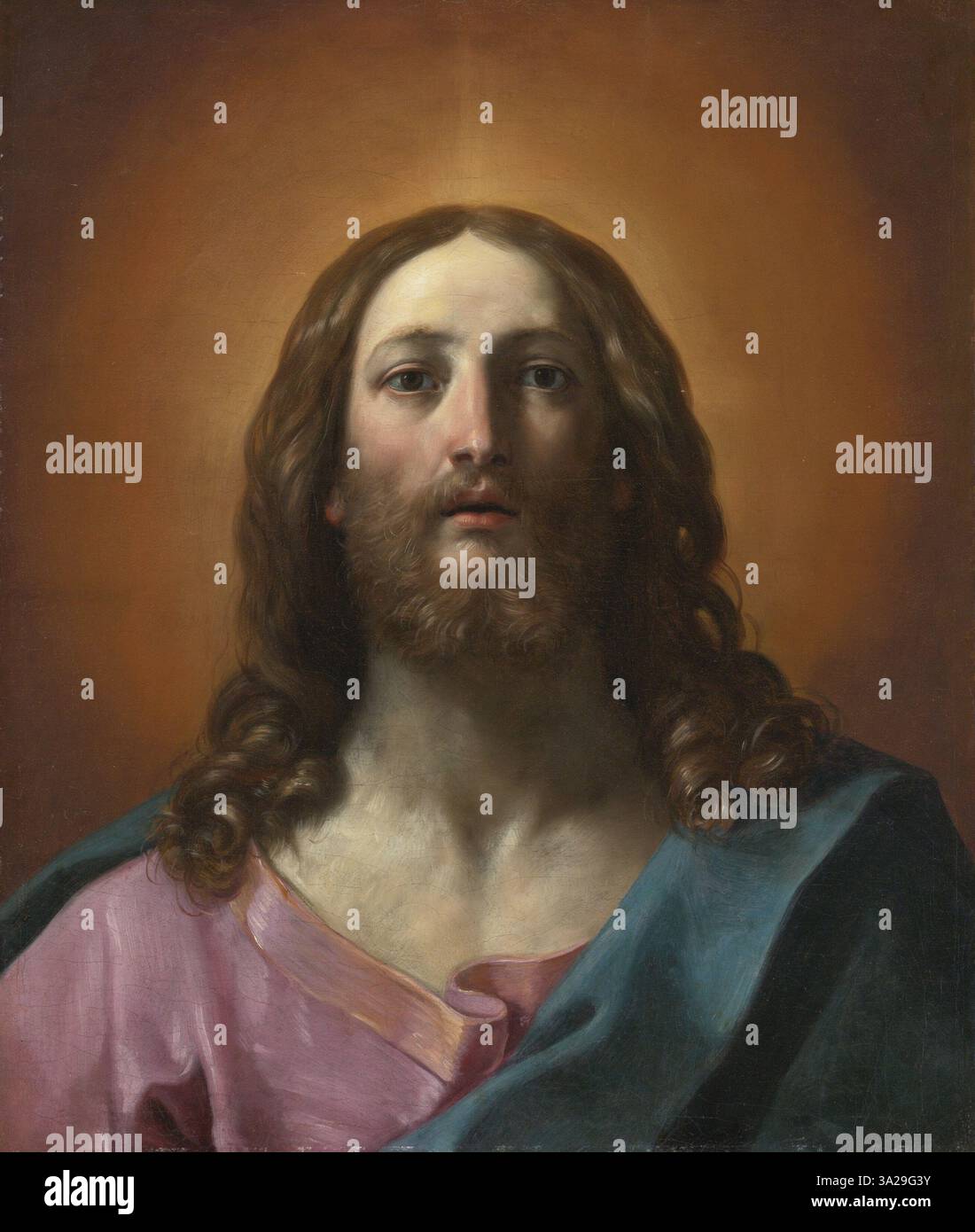 This 'Bust of Christ' attributed to Guido Reni presents Christ in a serene expression ...