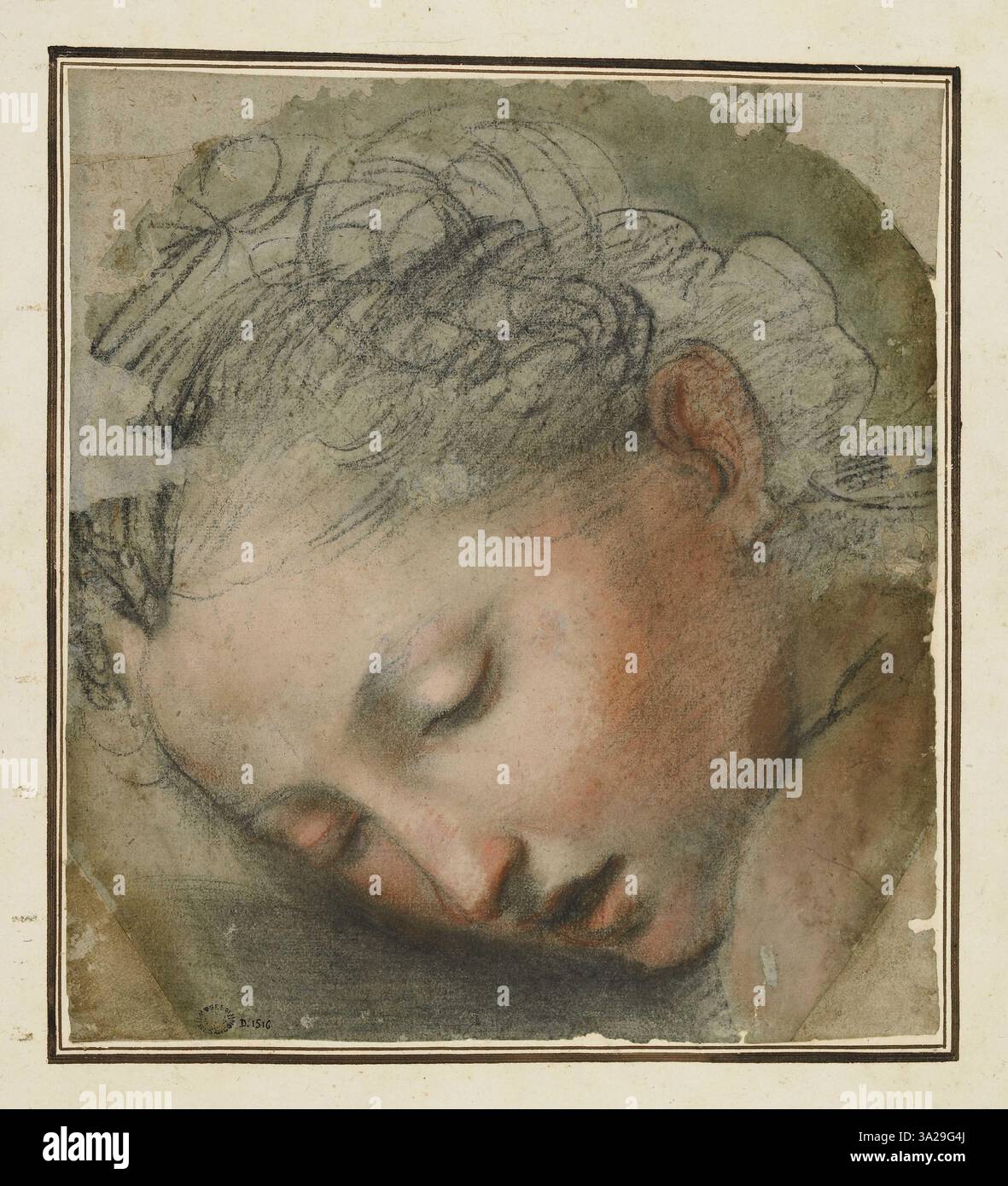 This 1568 study by Federico Barocci depicts the head of a woman for a ...