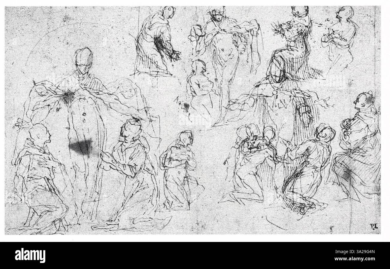 This composition study by Paolo Veronese depicts the preliminary design ...