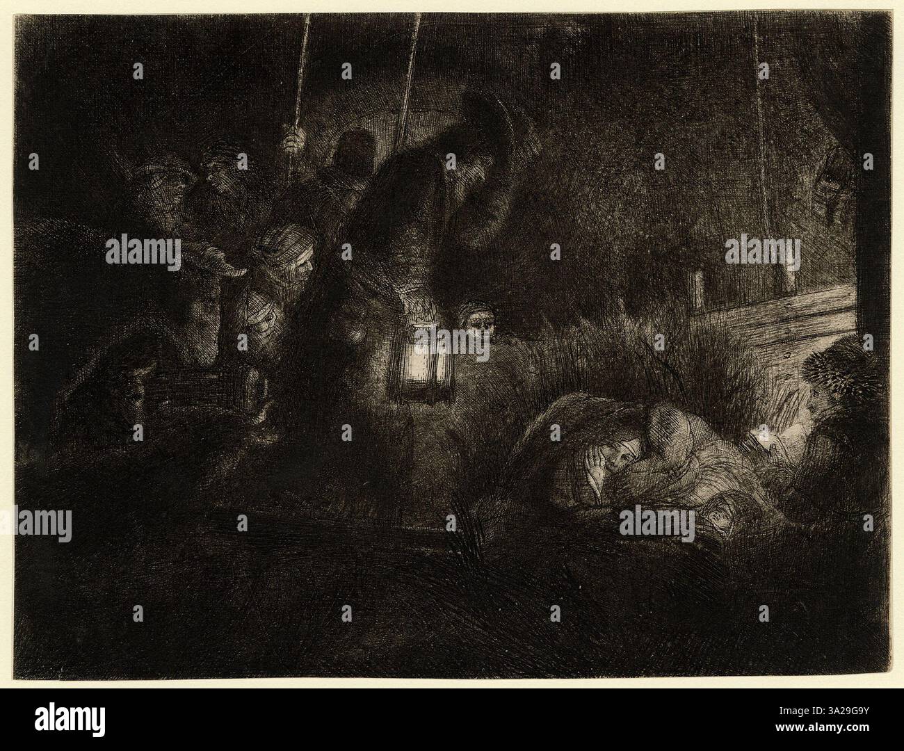 Rembrandt’s etching demonstrates his mastery in capturing the intensity ...