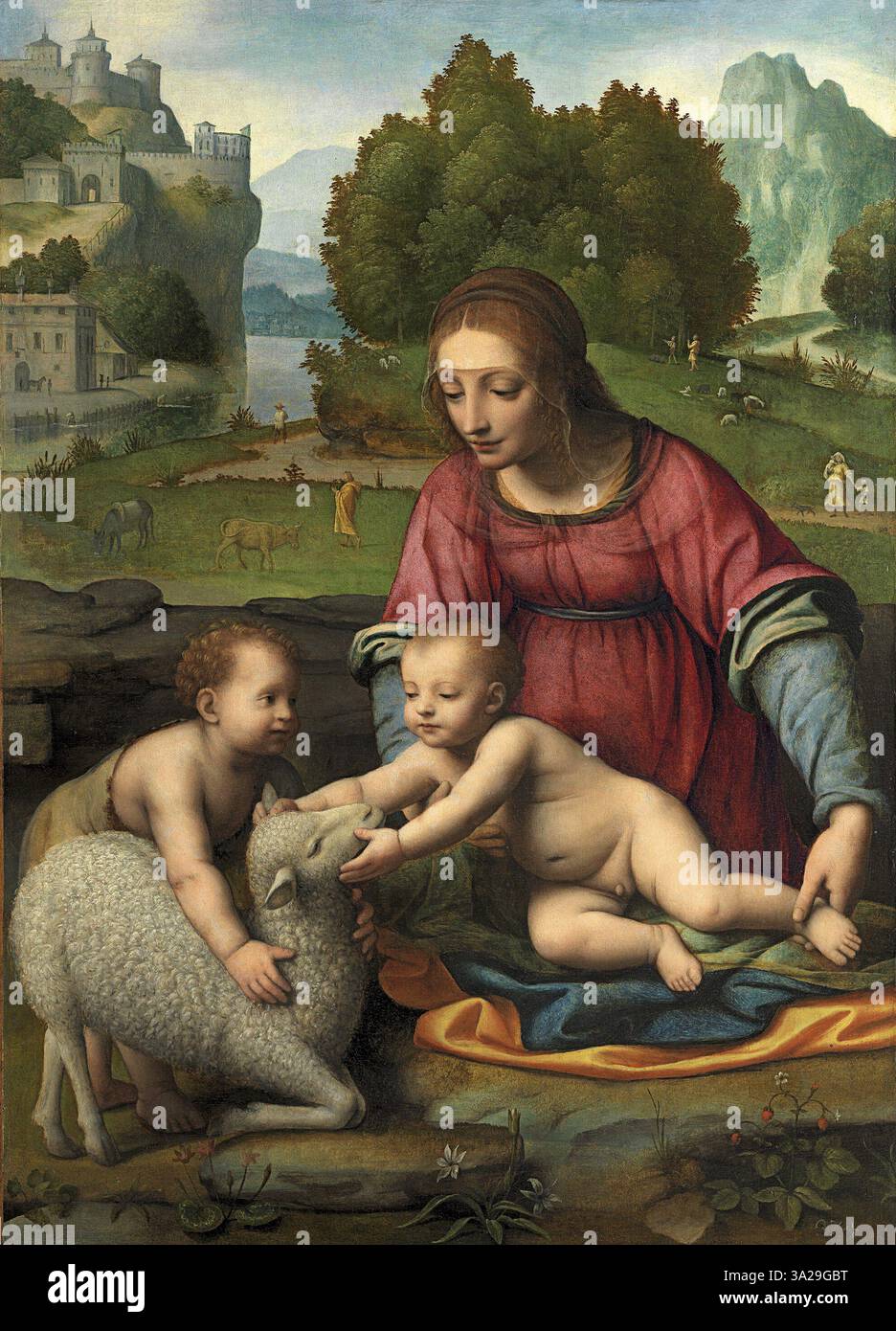 This work by Bernardino Luini, created between 1523-1525, depicts the ...