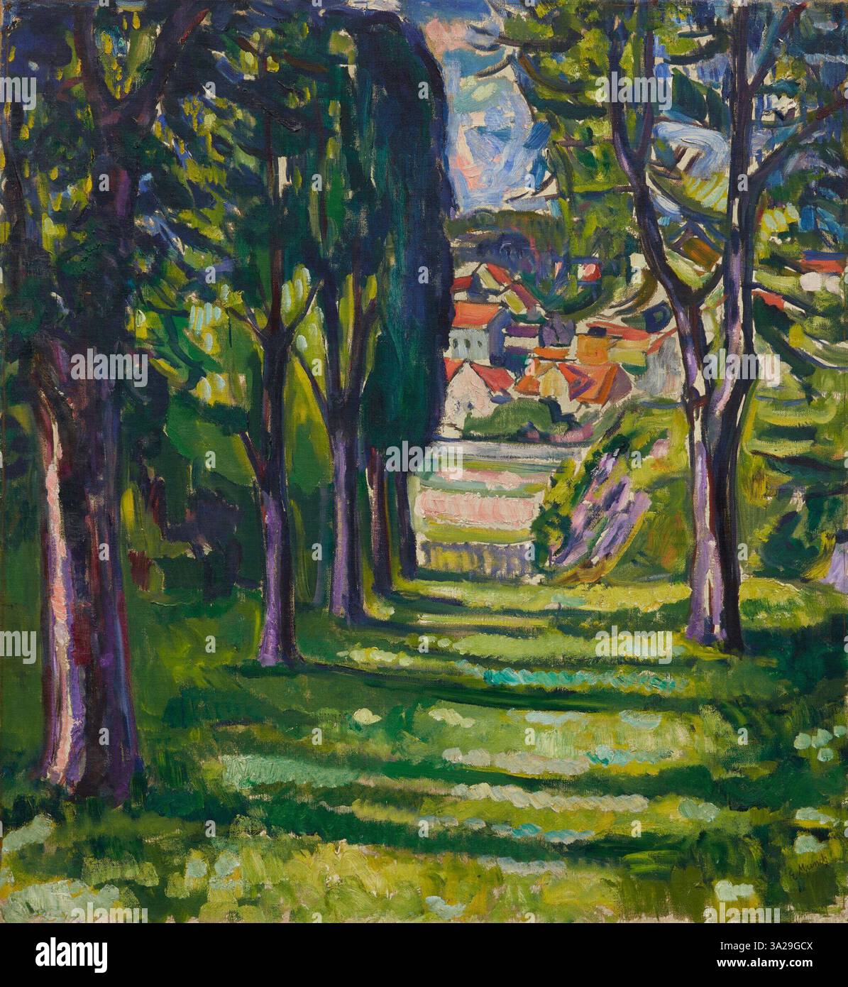 This 1909 painting by Edvard Munch depicts a lush garden in Kragerø ...