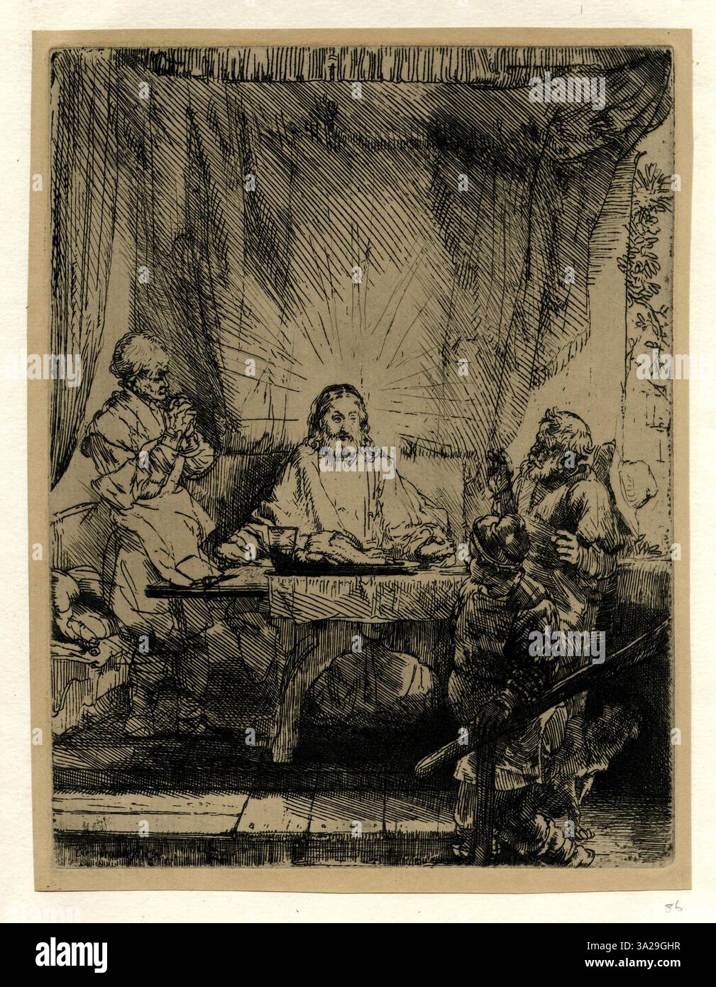 This etching by Rembrandt demonstrates his use of contrast and texture ...