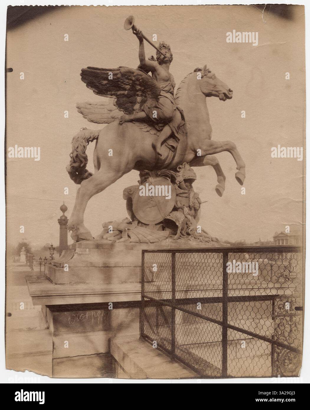 A photograph of the sculpture 'La Renommée' by Coysevox, located in the ...