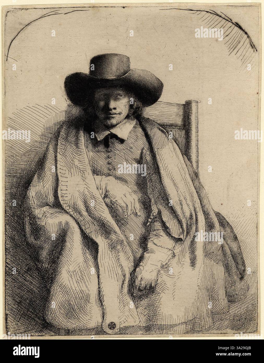 This etching by Rembrandt exemplifies his mastery in capturing both the ...