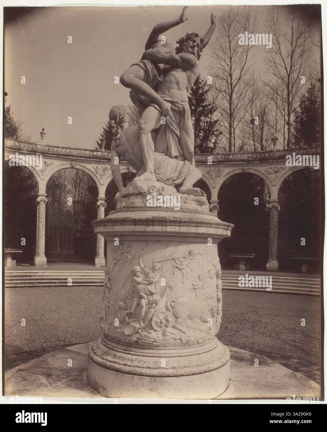 Atget’s photograph features the elegant La Colonnade at Versailles ...