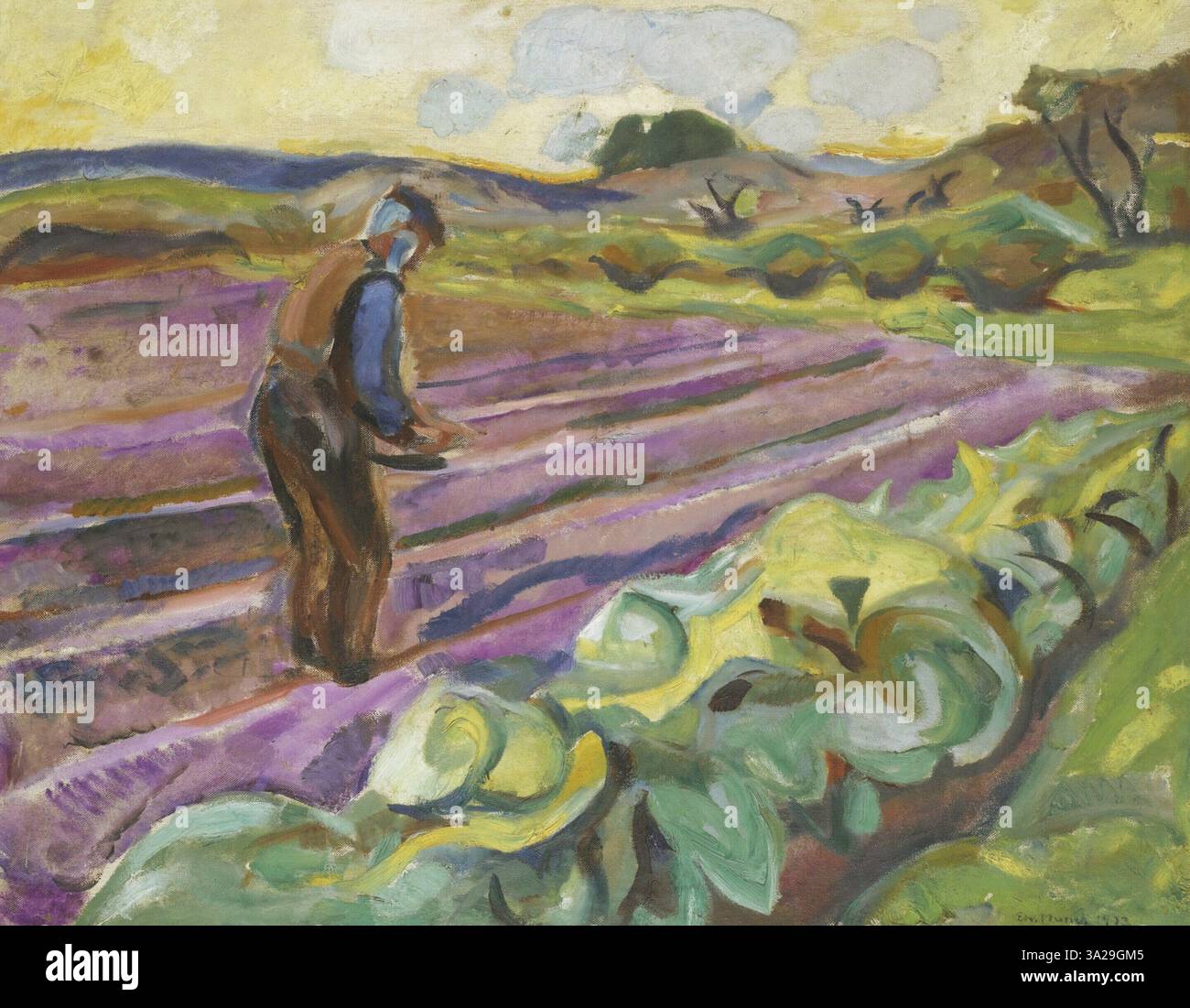 ‘The Sower’ by Edvard Munch, painted in 1913, depicts a solitary figure ...