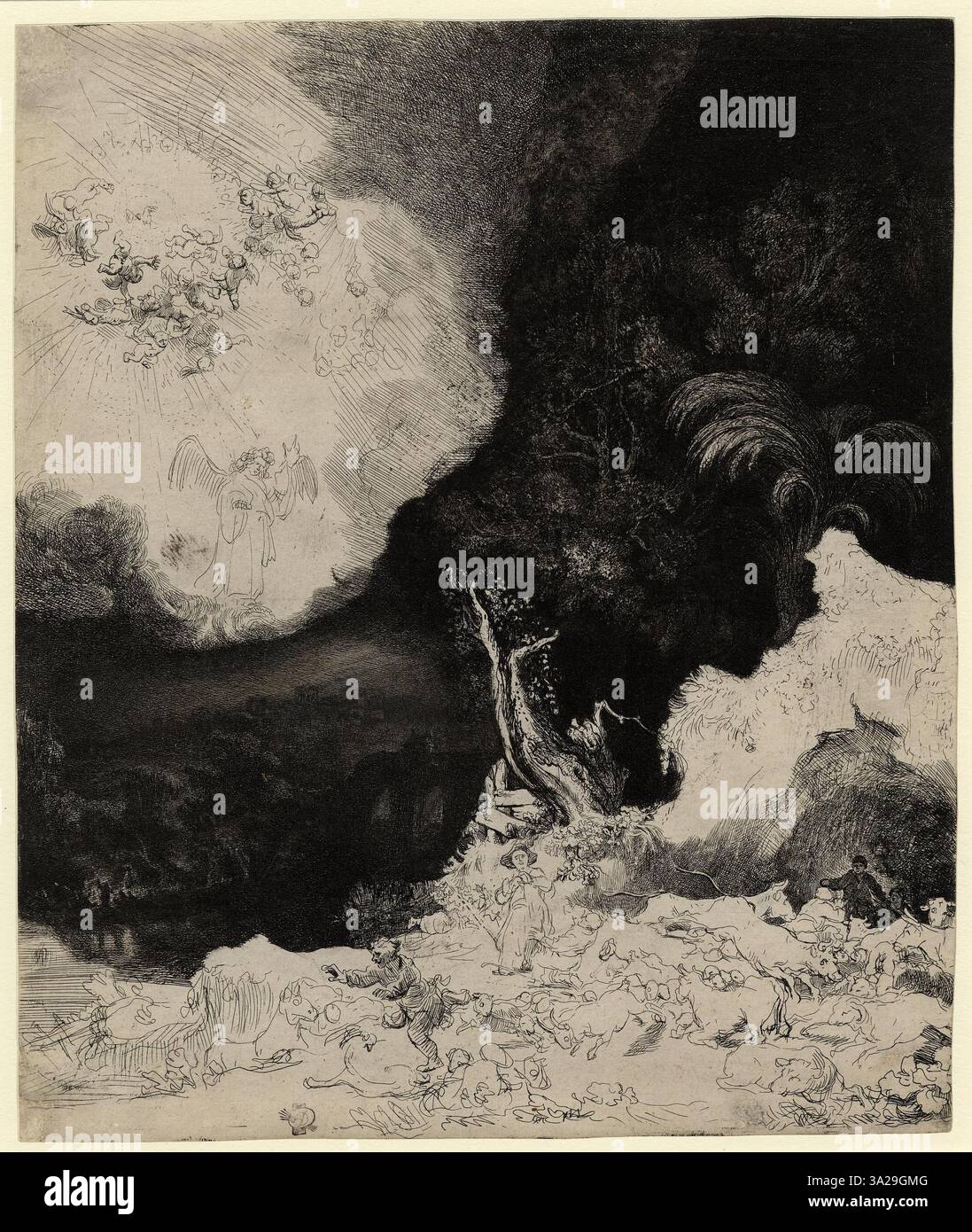 This etching by Rembrandt demonstrates his ability to capture the ...
