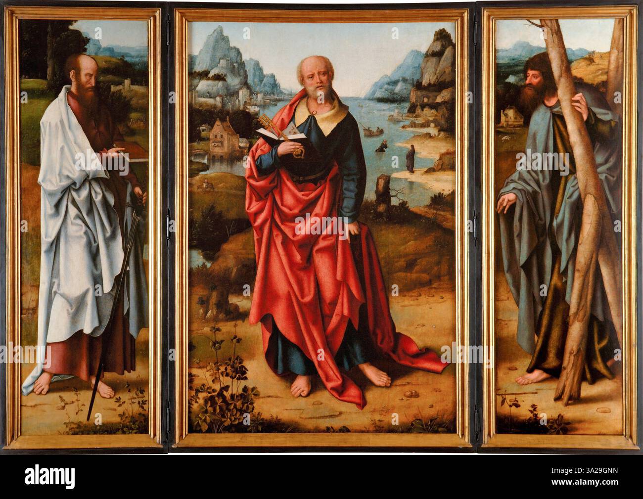 The 'Triptych of Saint Peter, Saint Paul, and Saint Andrew' by Joos van Cleve and his ...