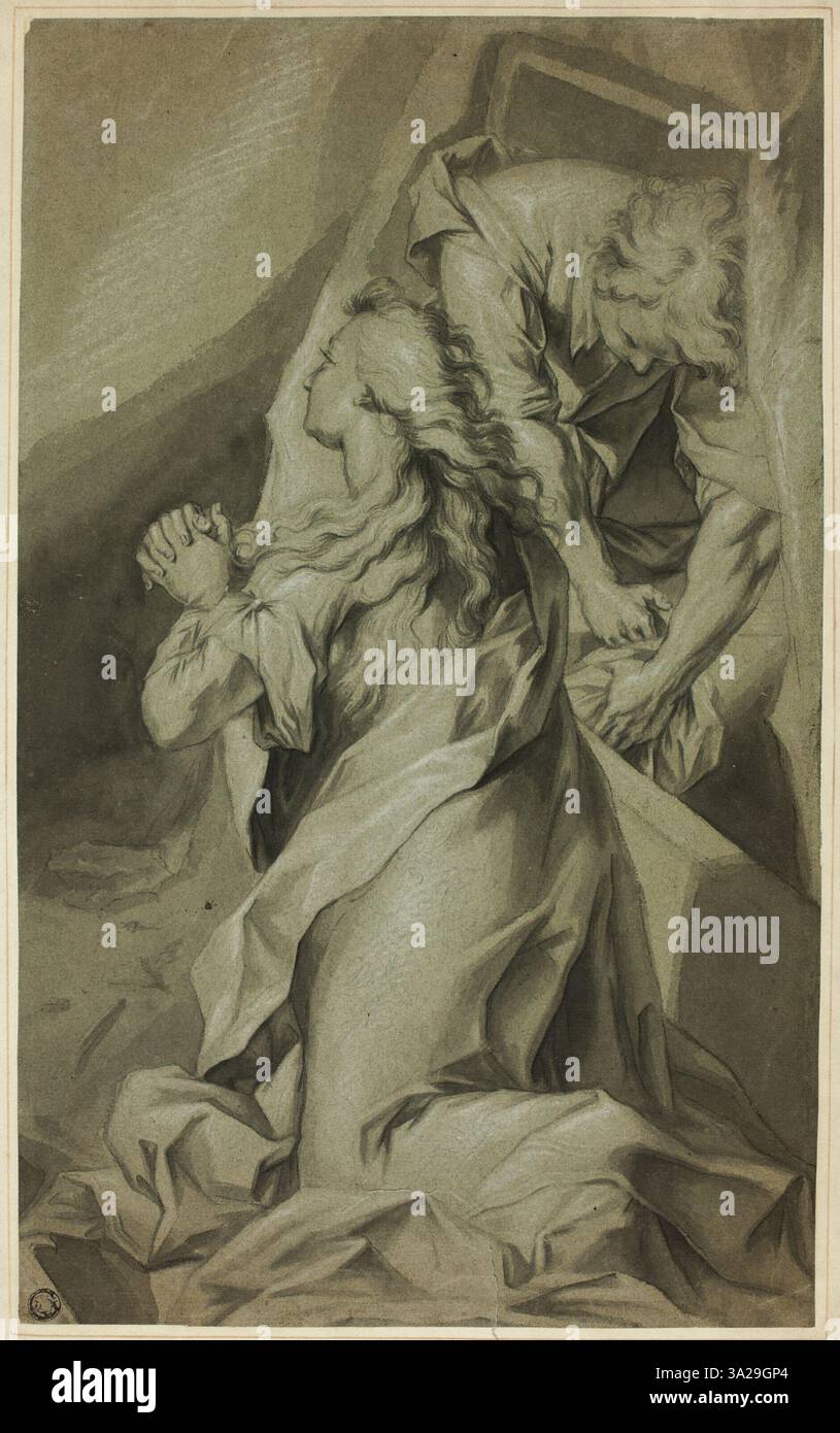 This artwork by Barocci depicts Mary Magdalene kneeling in sorrow ...