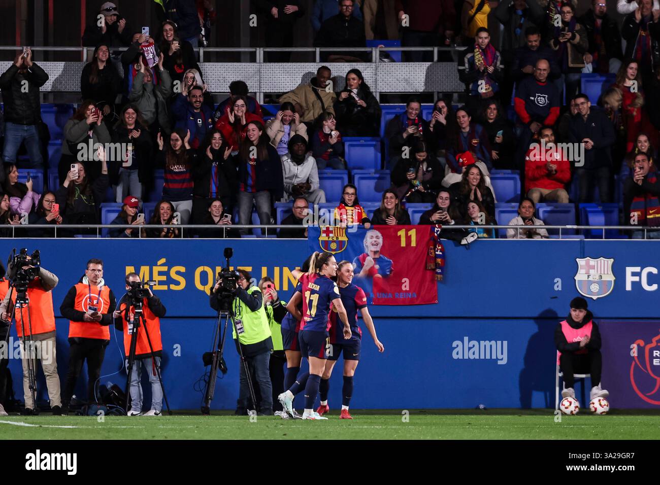 Ewa Pajor of FC Barcelona celebrates a goal during the Spanish Cup ...