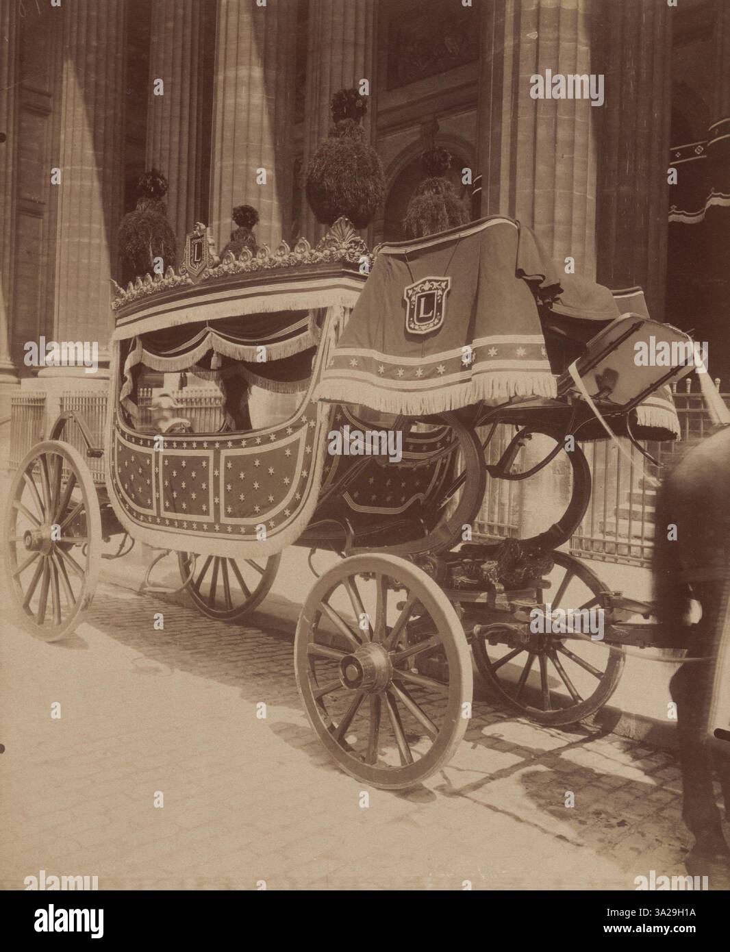 Eugène Atget captures the first-class hearse used in funeral services ...