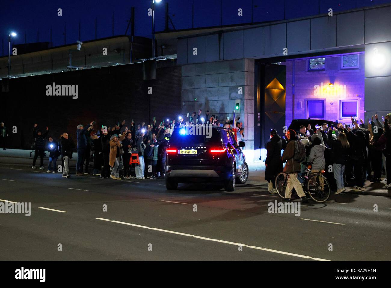 A motorcade believed to be carrying former Philippine President Rodrigo ...