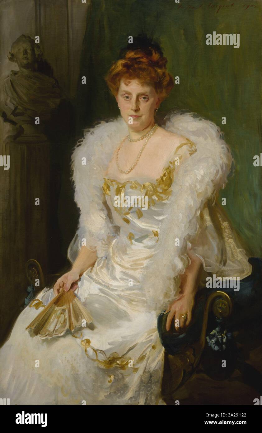 This portrait from 1902 depicts Mrs. Charles Beatty Alexander in an ...