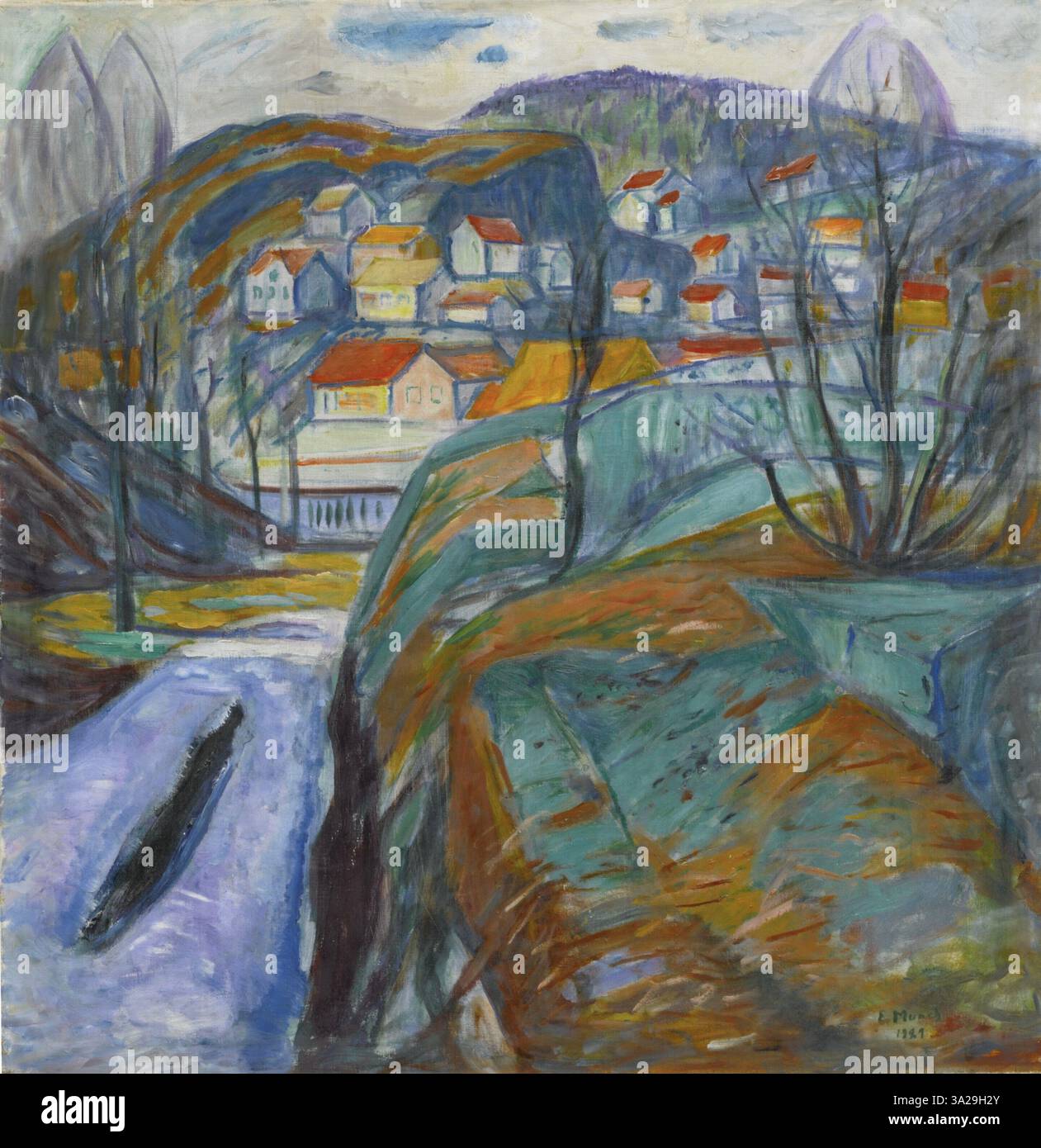 In this 1929 piece, Edvard Munch depicts Kragerø in spring, using his ...