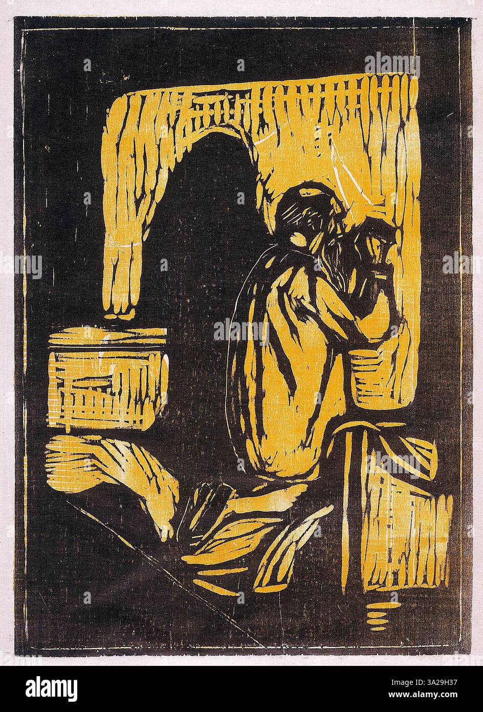 Munch’s 'Old Man Praying' shows an elderly figure in a solemn ...