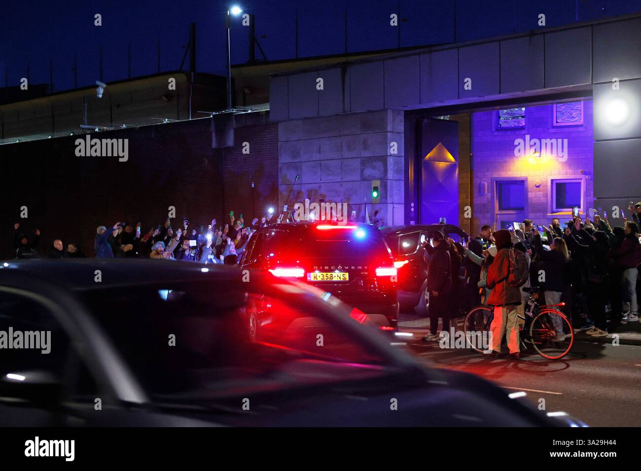 A motorcade believed to be carrying former Philippine President Rodrigo ...