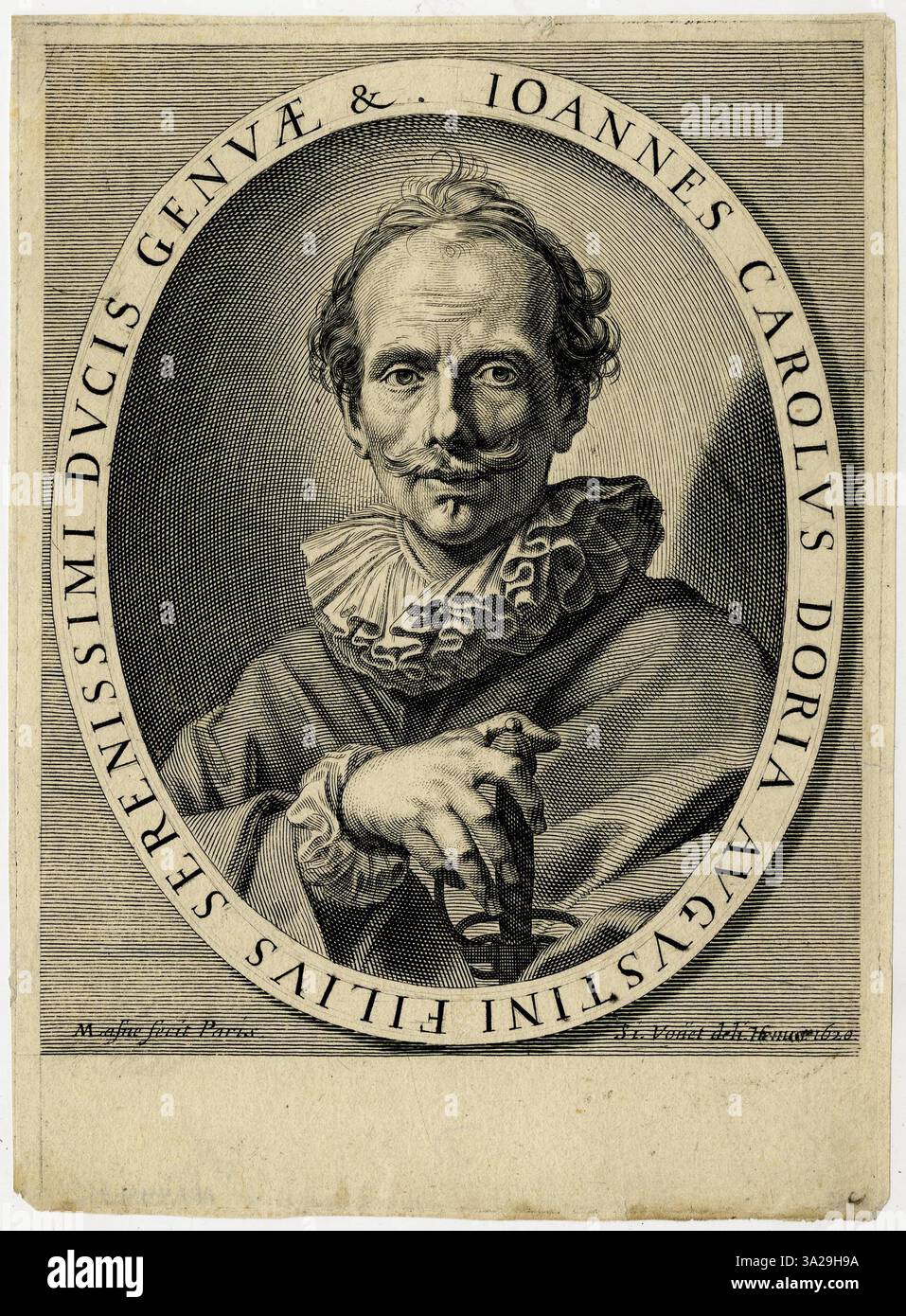 This portrait represents Joannes Carolus Doria, the son of the Duke of ...