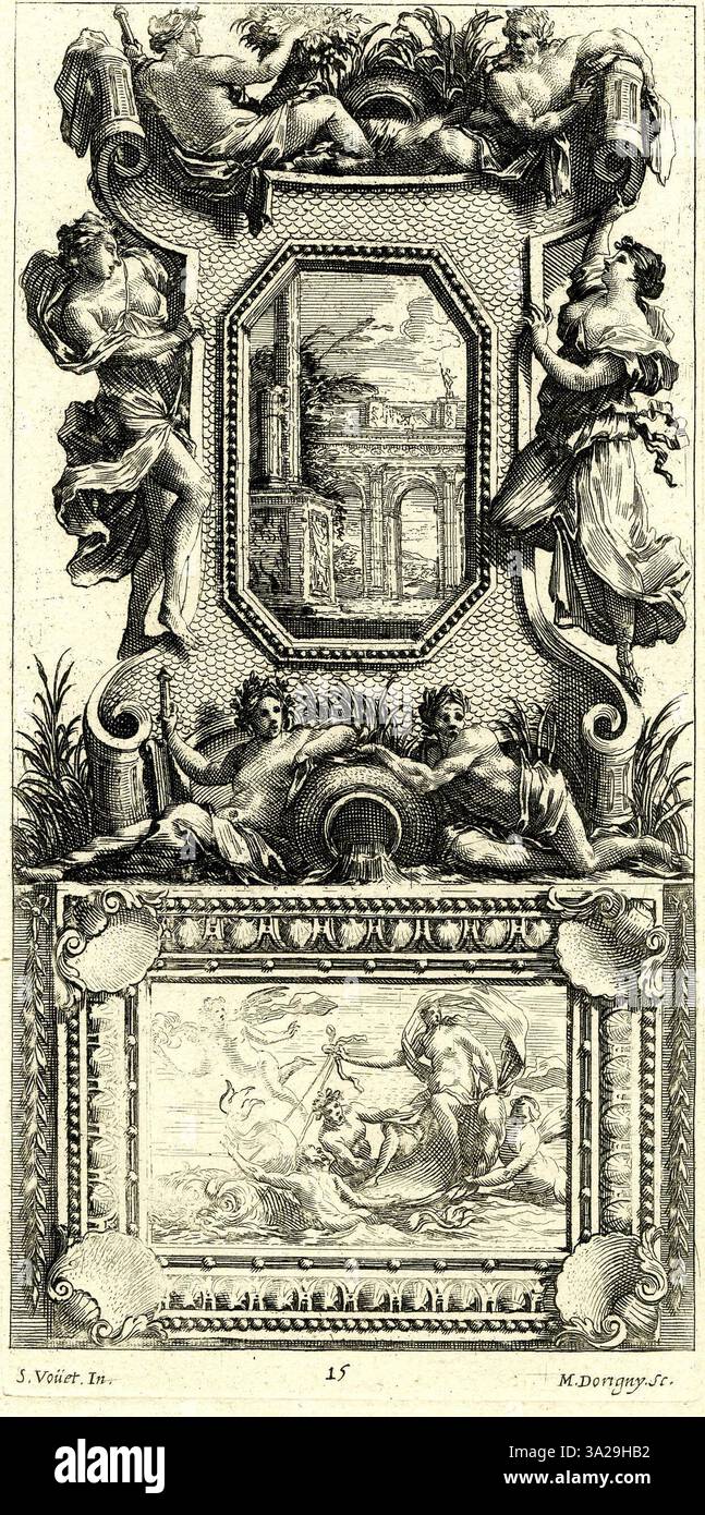 A grotesque illustration from the 1873 'Livre de diverses grotesques ...