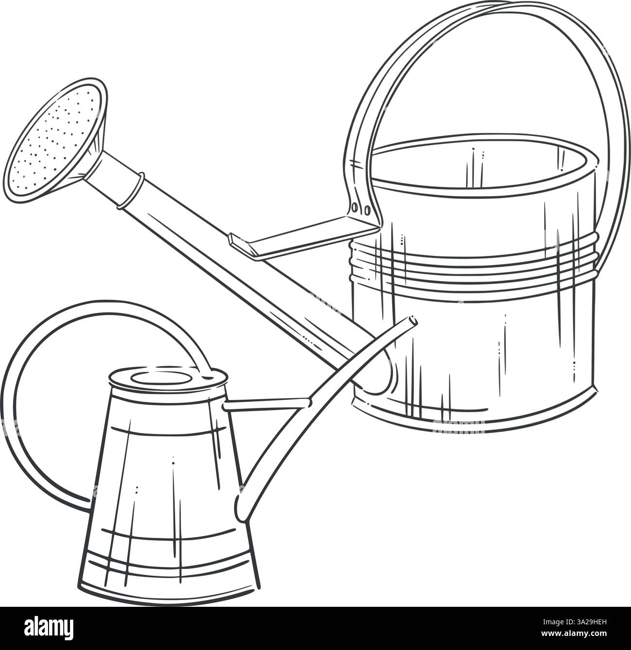 Watering cans greenhouse Stock Vector Images - Alamy