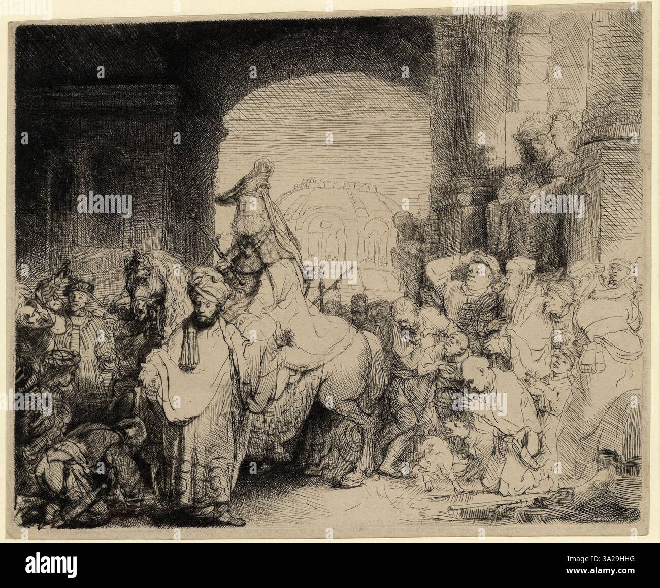 A powerful example of Rembrandt’s mastery in etching, this piece ...