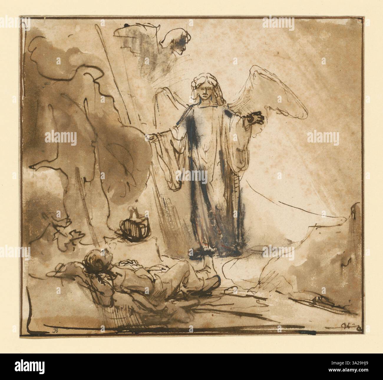 'Der Traum Jakobs' portrays the biblical scene where Jacob dreams of a ...