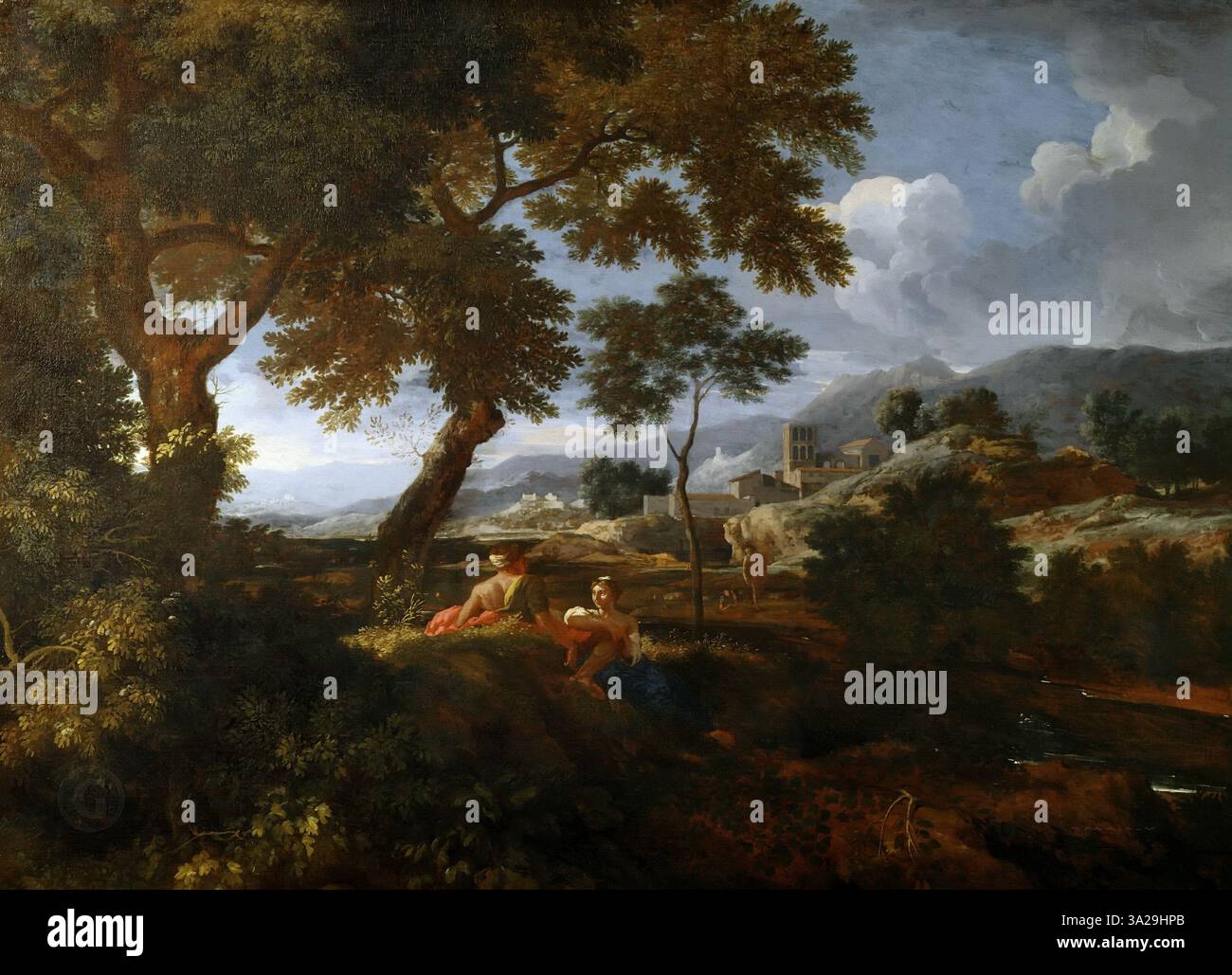 A Roman landscape attributed to Nicolas Poussin, highlighting his ...