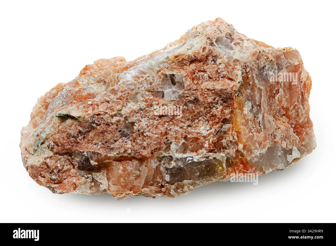 Feldspar Pegmatite, an igneous rock, Quebec, Canada. Solid white ...