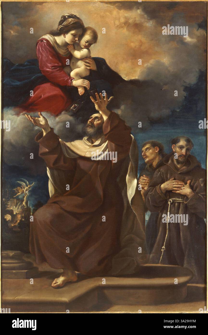 This large painting shows the Virgin of Mount Carmel with Saints ...