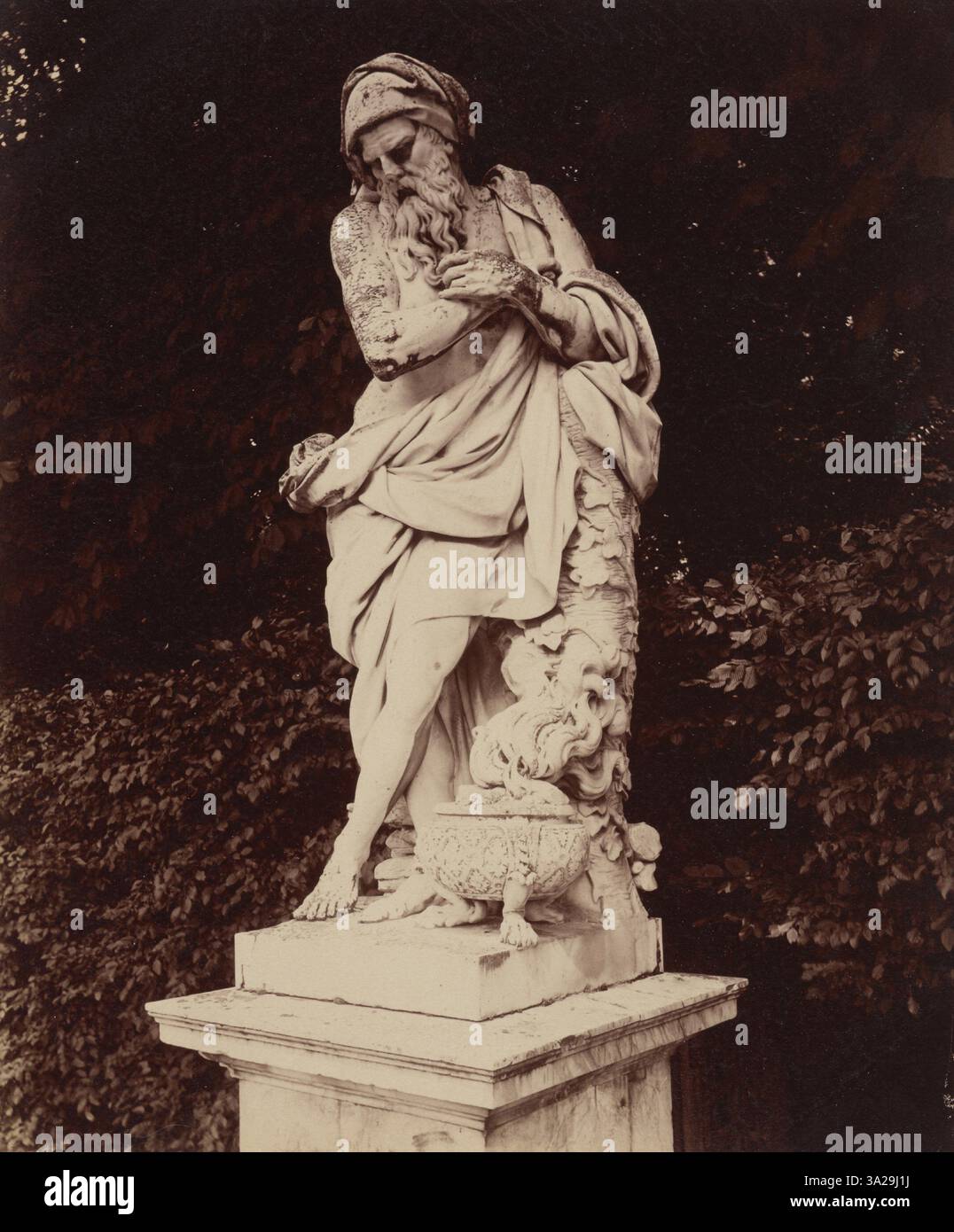 This image captures a view of Versailles, focusing on the extensive ...