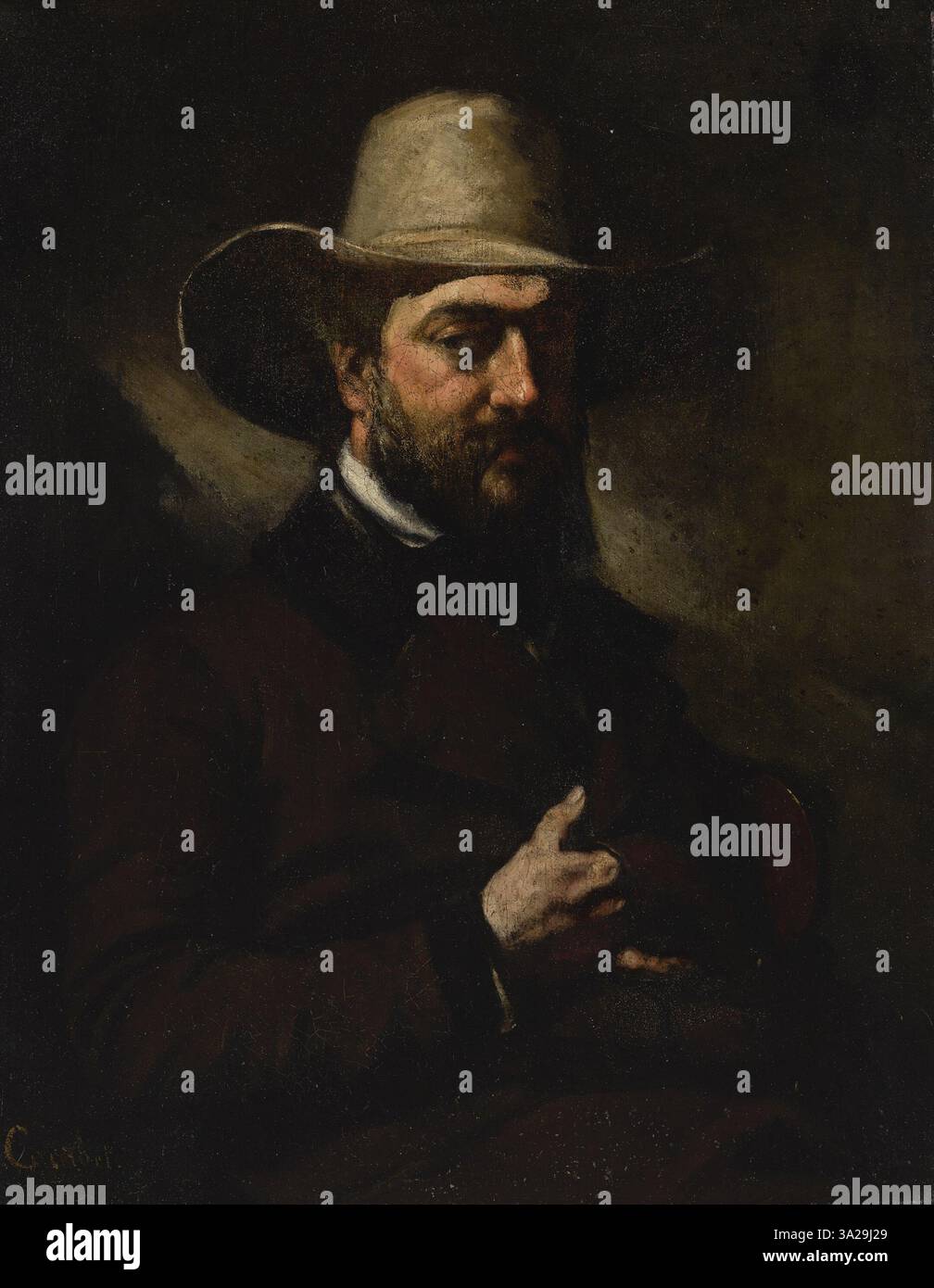'Portrait d'Urbain Cuenot' by Gustave Courbet is a formal portrait of ...