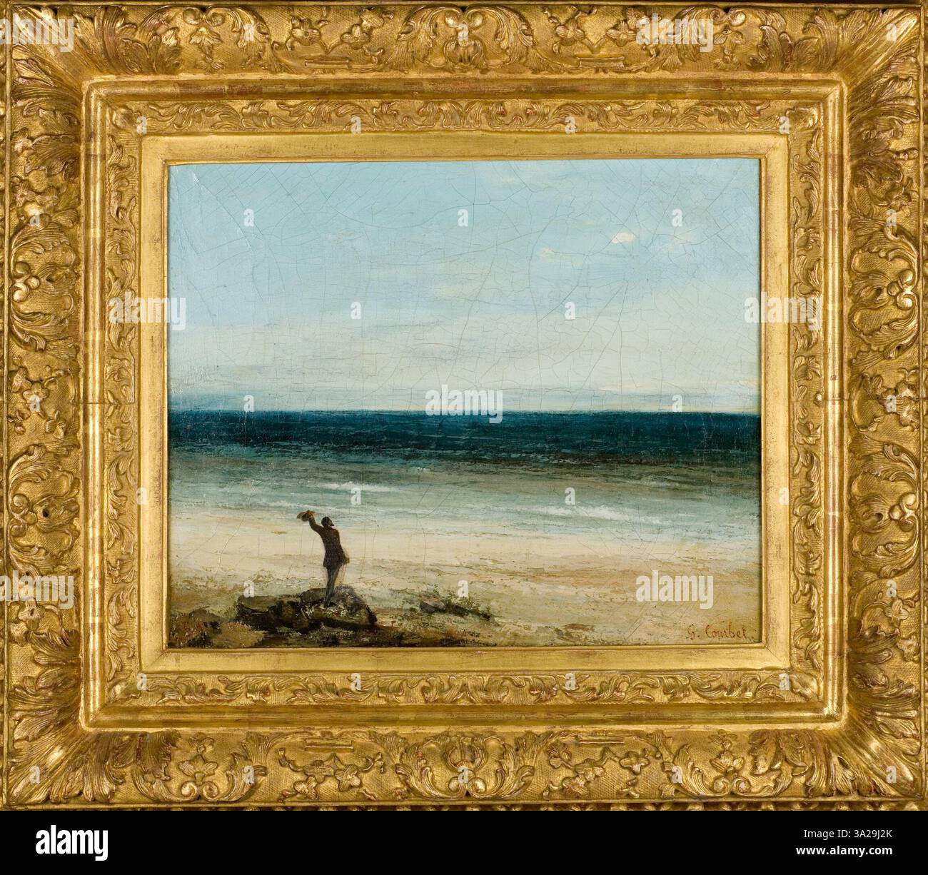 'The Beach at Palavas' (1854) by Gustave Courbet depicts a serene beach ...