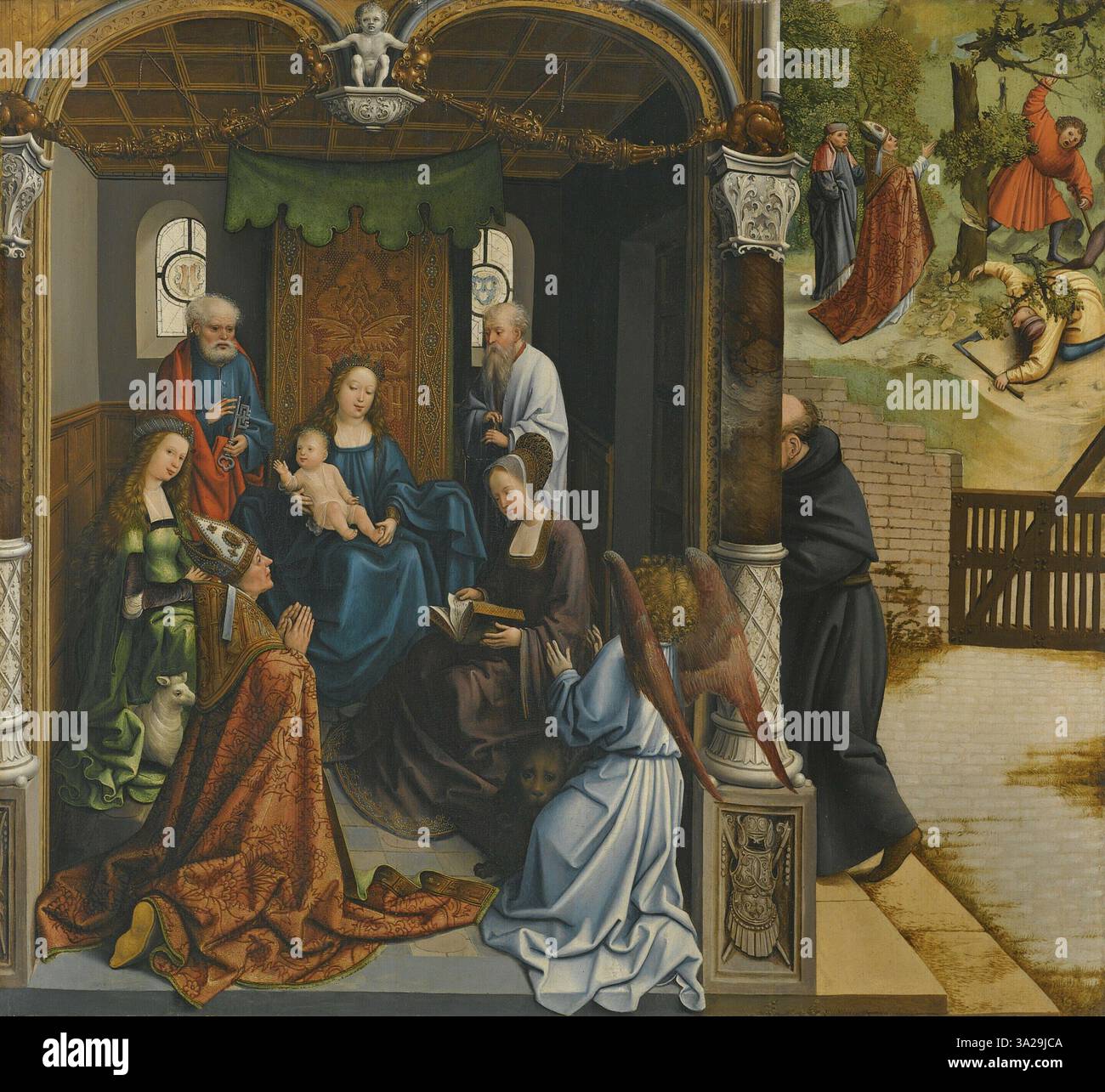 This cropped version of Bernard van Orley’s 16th-century painting shows the Virgin Mary and ...