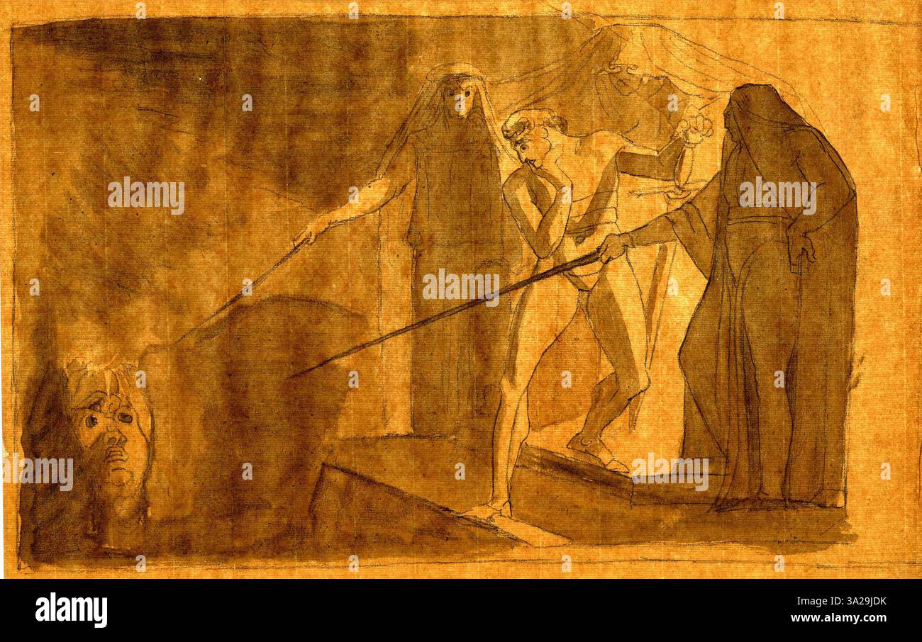 Henry Fuseli’s illustration to Act IV, Scene I of *Macbeth* shows the ...