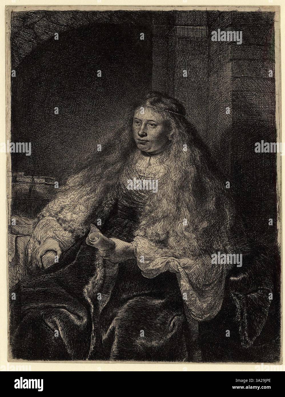 This etching by Rembrandt highlights his masterful technique in ...