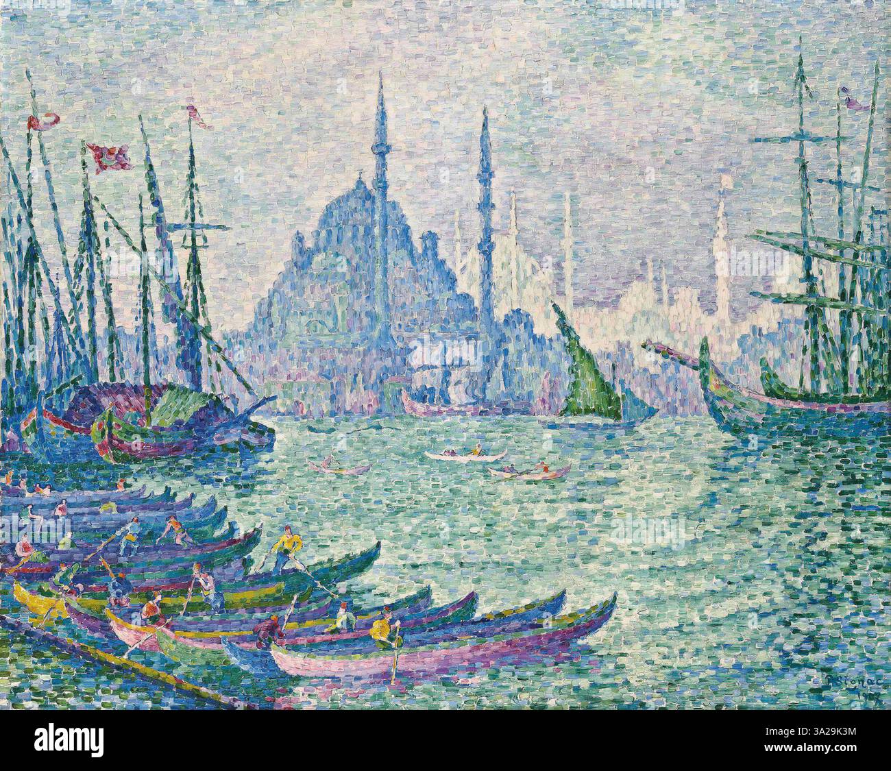 This 1907 painting by Paul Signac depicts the Golden Horn in ...