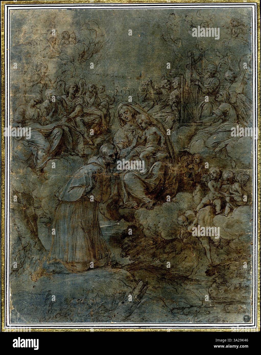 This scene depicts the Virgin Mary and the Child Jesus in glory ...