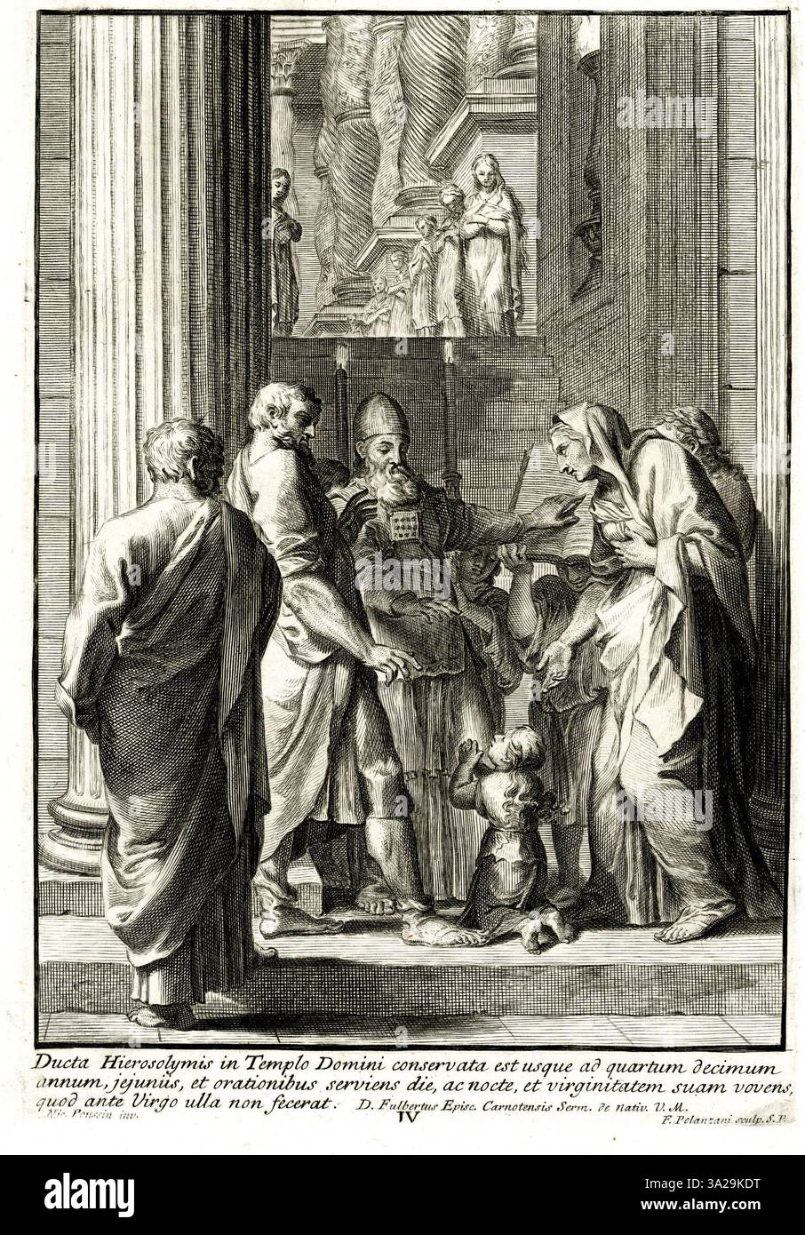 A 1872 engraving by Francesco Polanzani, influenced by Poussin ...