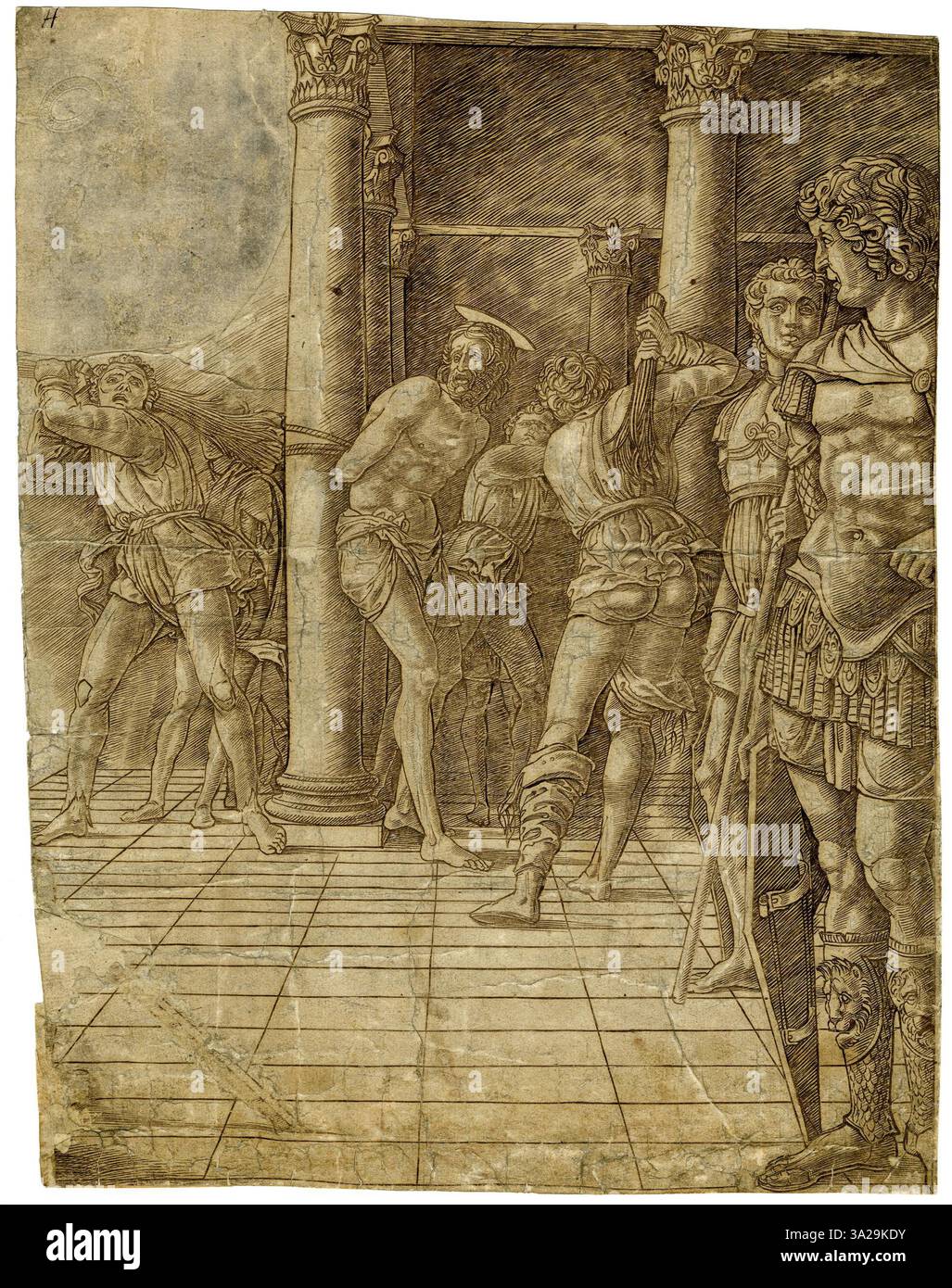 This version of the Flagellation of Christ portrays Christ bound to a ...