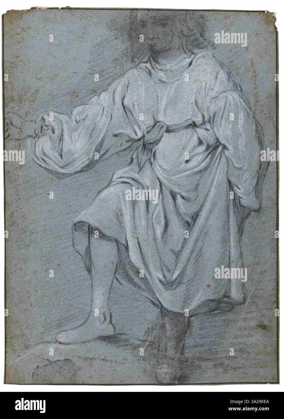 This study by Govert Flinck depicts a standing figure, focusing on the ...